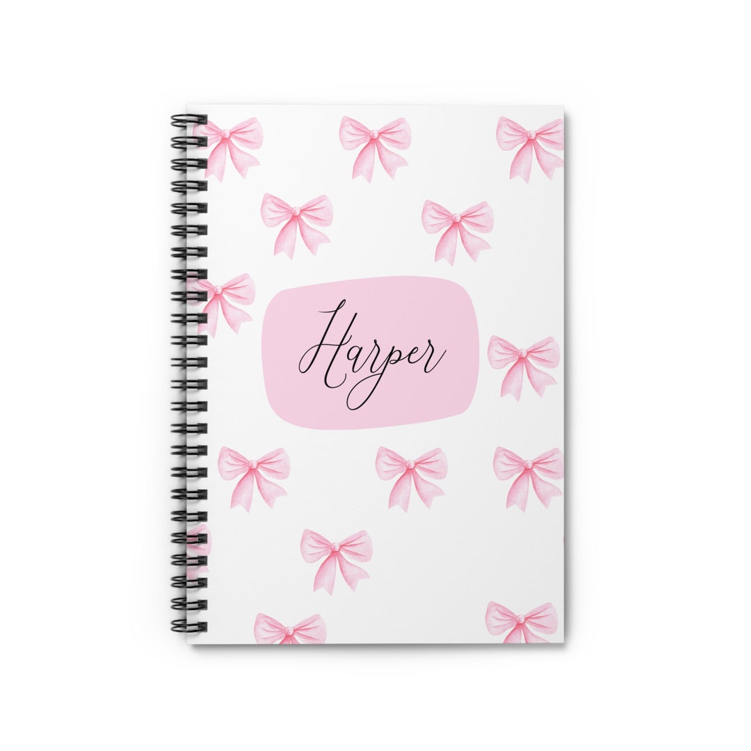 Coquette Notebook, Personalised Coquette Journal, Custom Name Coquette ...