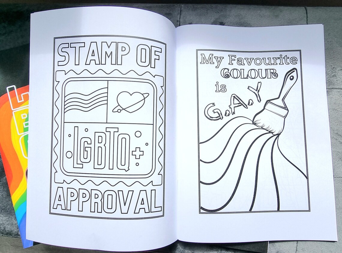LGBTQIA Colouring Book, A4 Size, Activity Book for Teenagers & Young ...