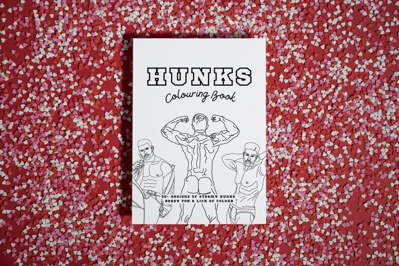 Printable PDF Hunks Colouring Book Adult Colouring Pages - Etsy