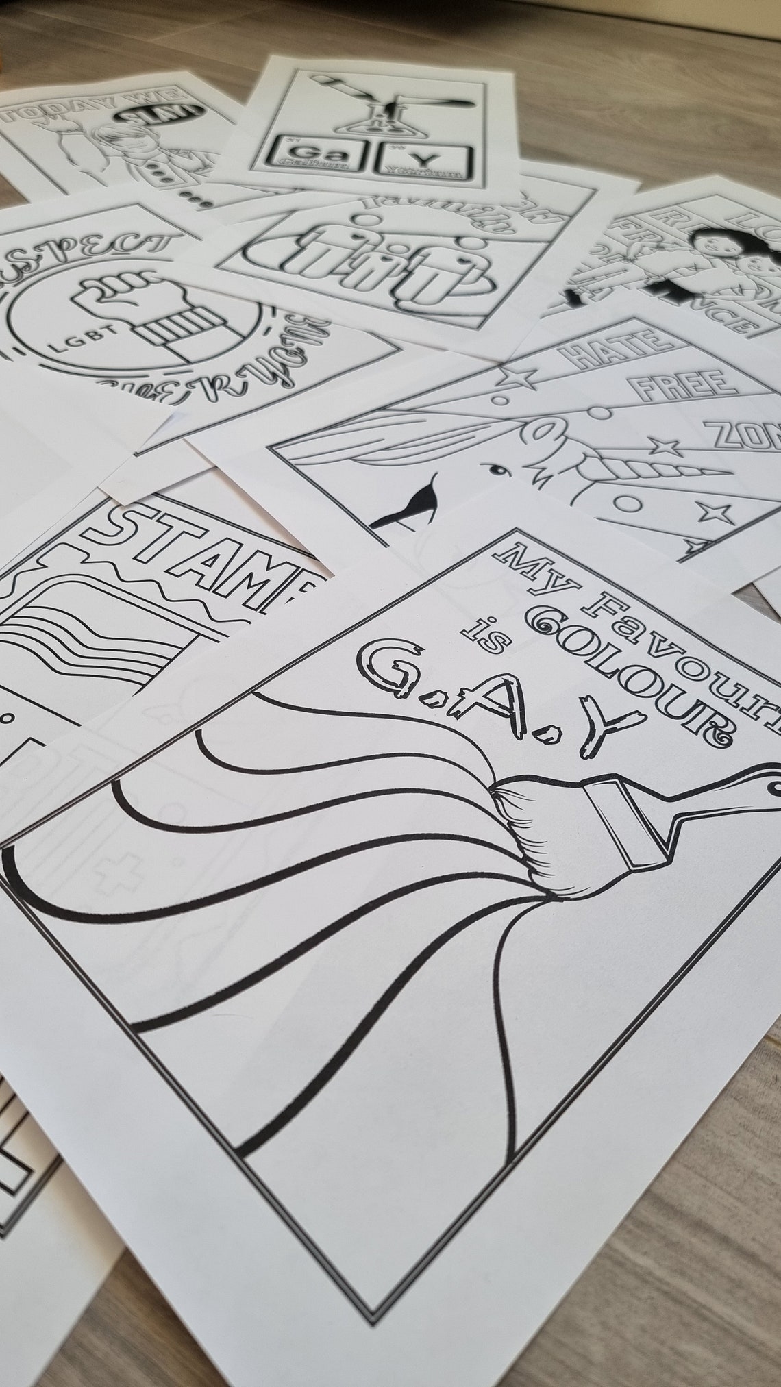Printable LGBTQIA Colouring Book, A4 Size, Activity Book for Teenagers ...