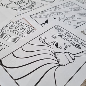Printable LGBTQIA Colouring Book, A4 Size, Activity Book for Teenagers ...