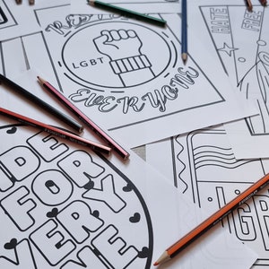 Printable LGBTQIA Colouring Book, A4 Size, Activity Book for Teenagers ...
