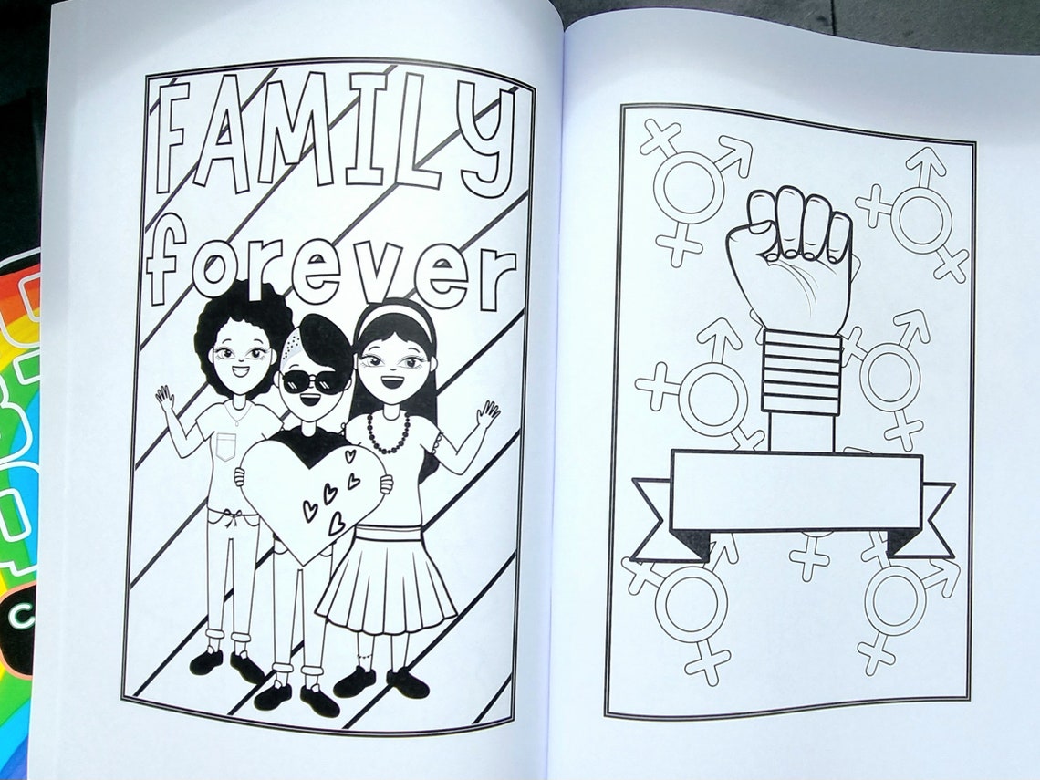 LGBTQIA Colouring Book, A4 Size, Activity Book for Teenagers & Young ...