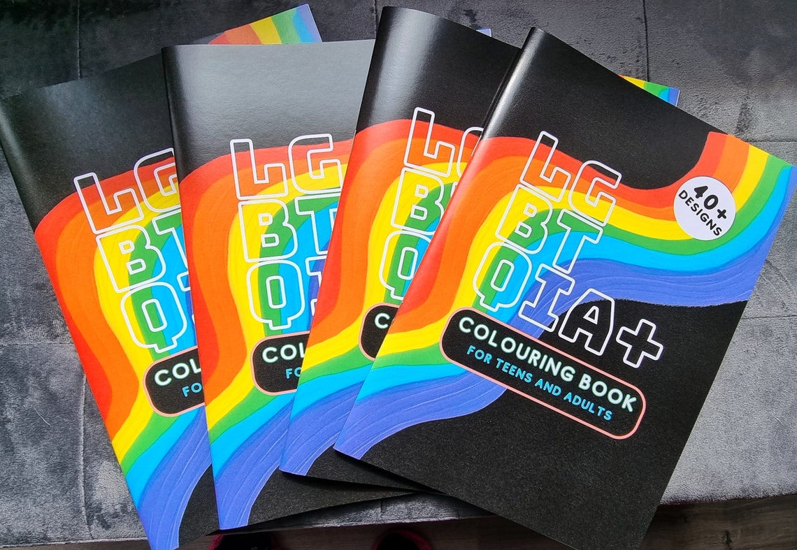 LGBTQIA Colouring Book, A4 Size, Activity Book for Teenagers & Young ...