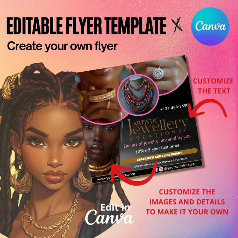 Editable Jewelry Shop Flyer, Jewelry Store Flyer, Download and ...