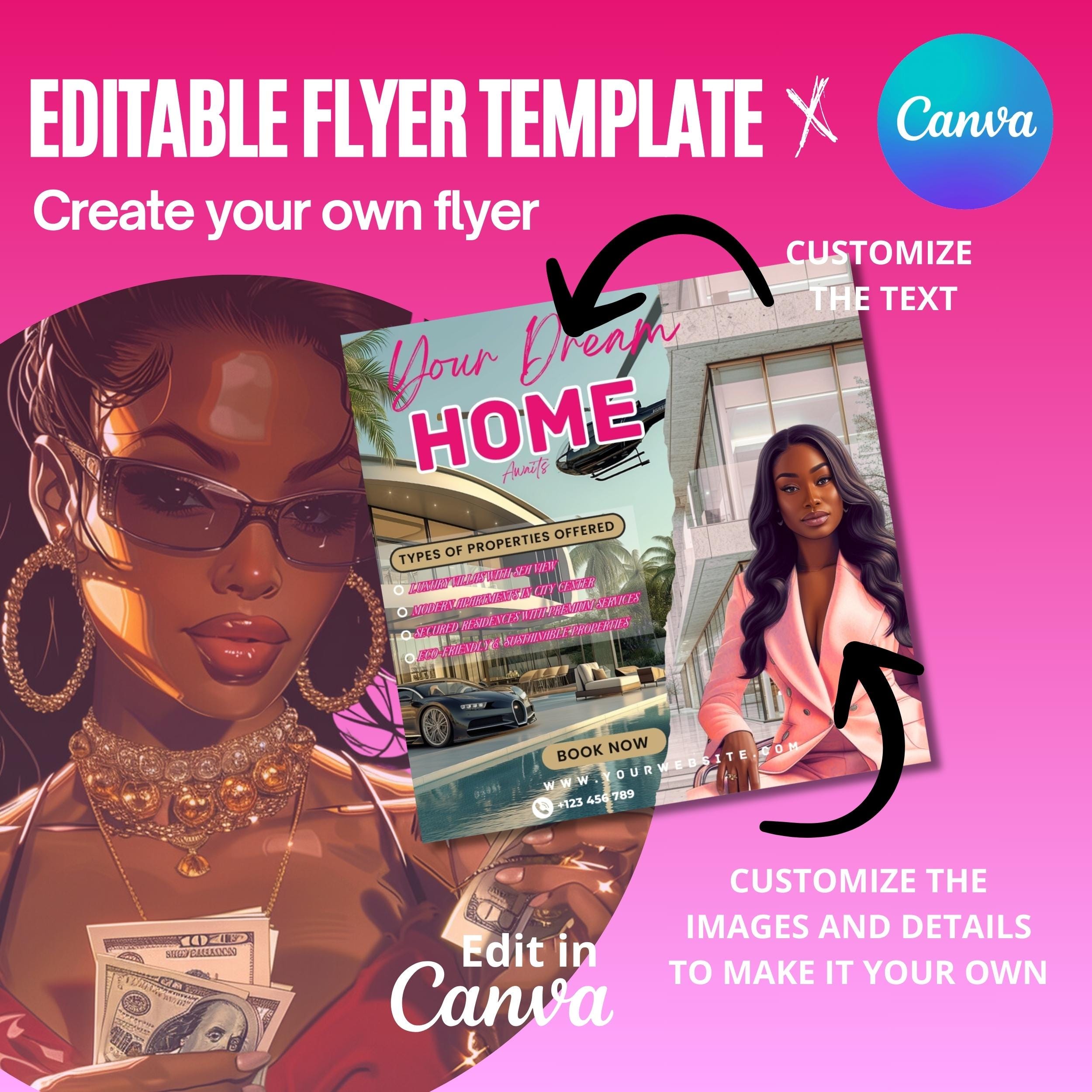 Real Estate Flyer Template, DIY Flyer Template Design, Real Estate ...