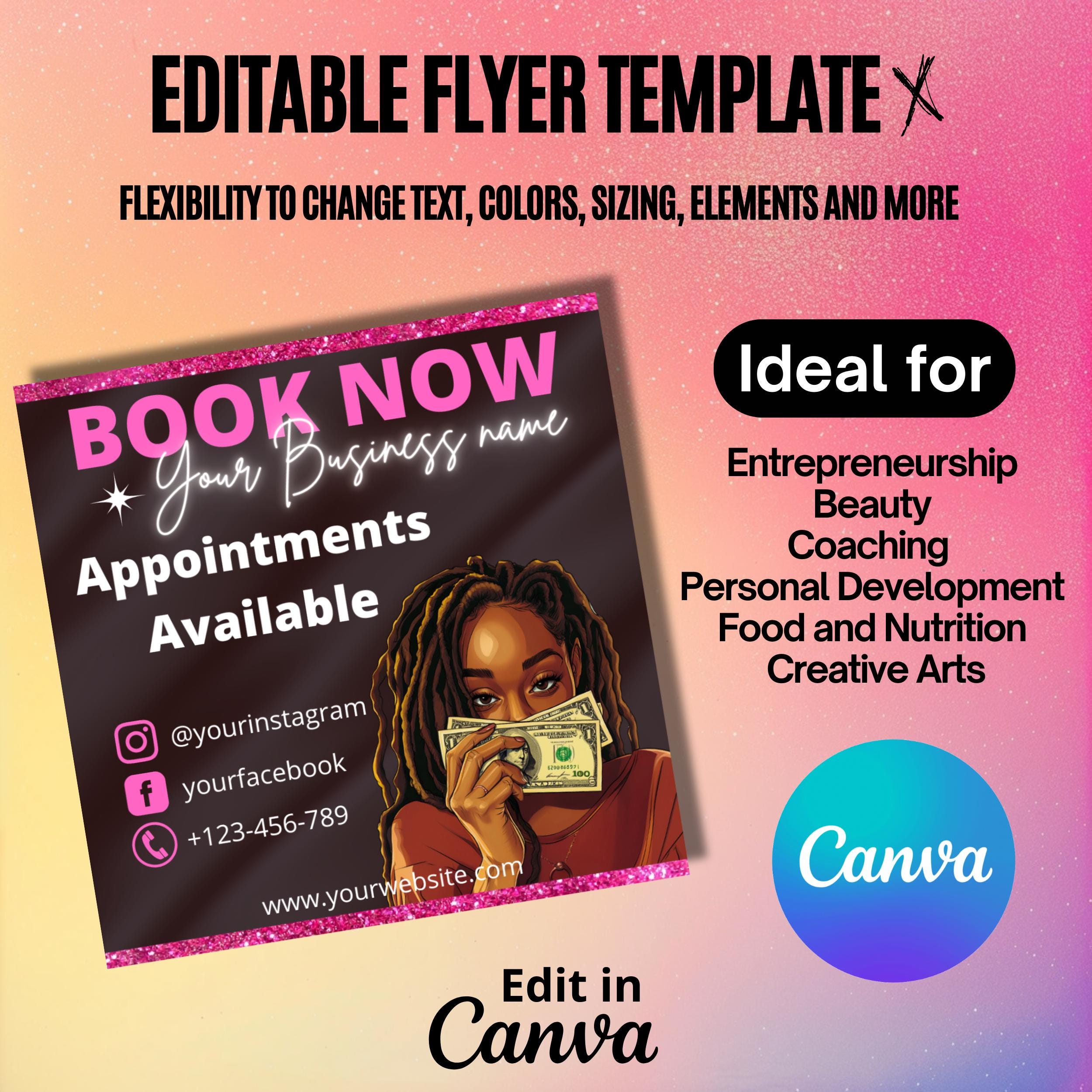 DIY Business Flyer for Women | Customizable Marketing Template | Women ...
