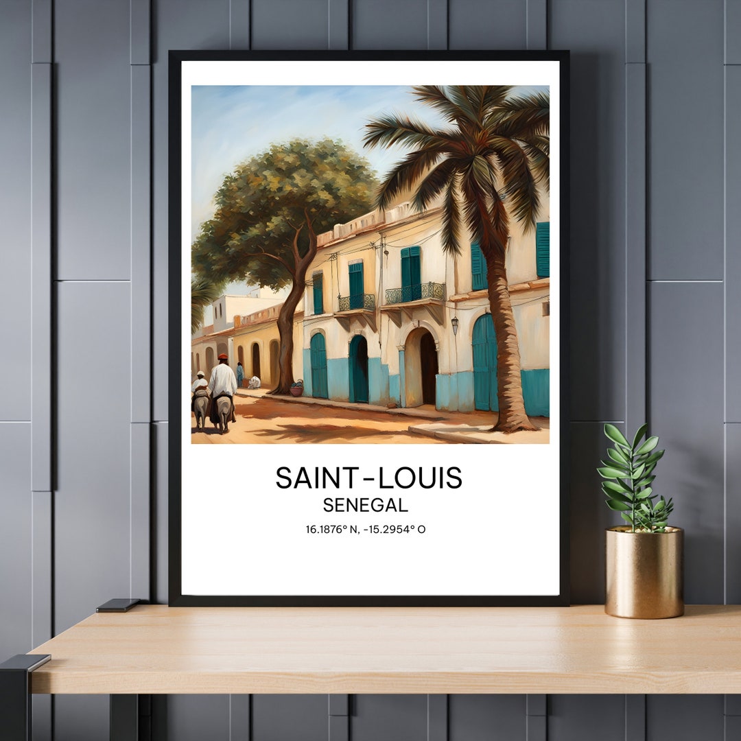 Saint-louis Senegal Travel Poster Print, Aesthetic Posters for Trendy ...