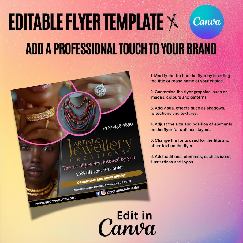 Editable Jewelry Shop Flyer, Jewelry Store Flyer, Download and ...