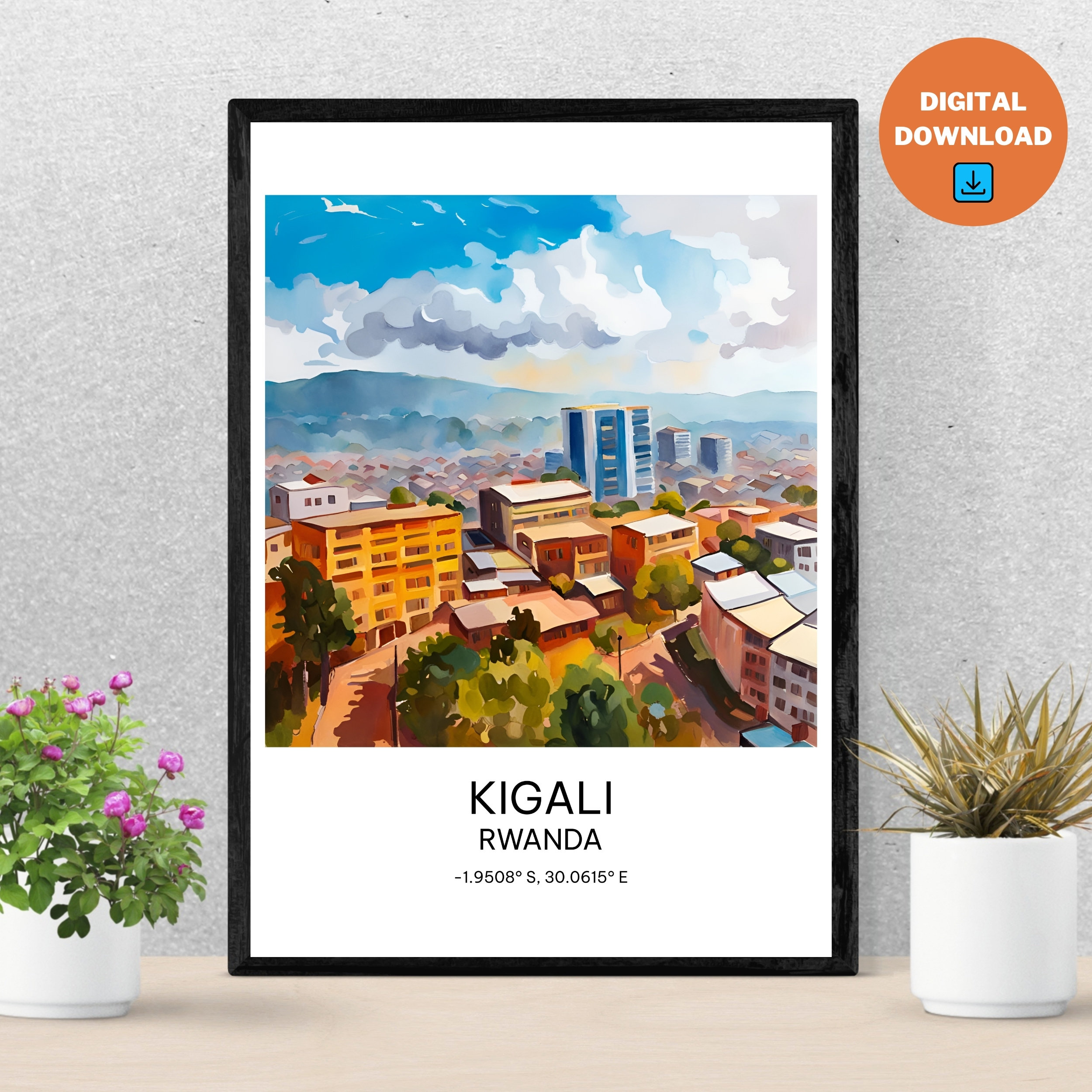Digital Downloadable Posters Kigali Rwanda, African Culture, Unique ...