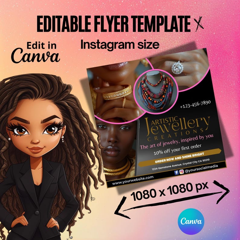 Editable Jewelry Shop Flyer, Jewelry Store Flyer, Download and ...