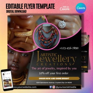 Editable Jewelry Shop Flyer, Jewelry Store Flyer, Download and ...