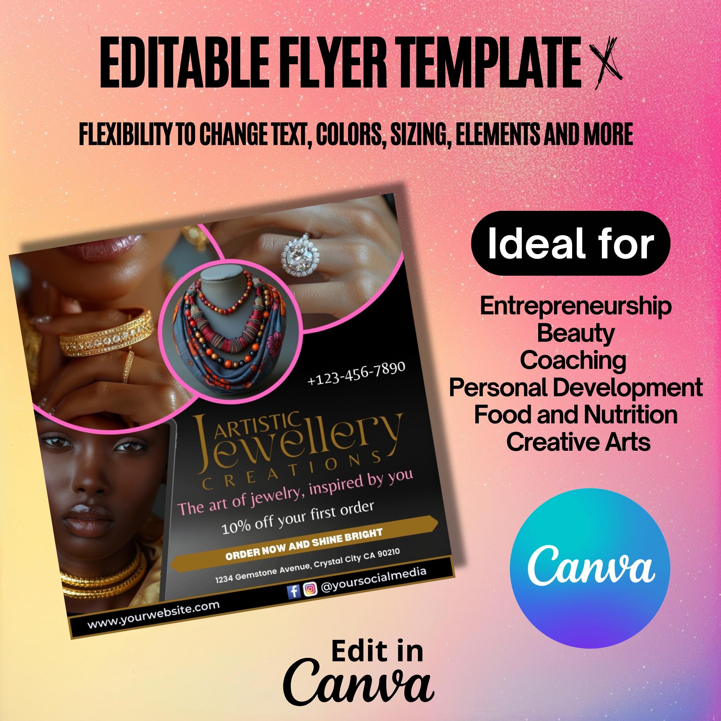 Editable Jewelry Shop Flyer, Jewelry Store Flyer, Download and ...