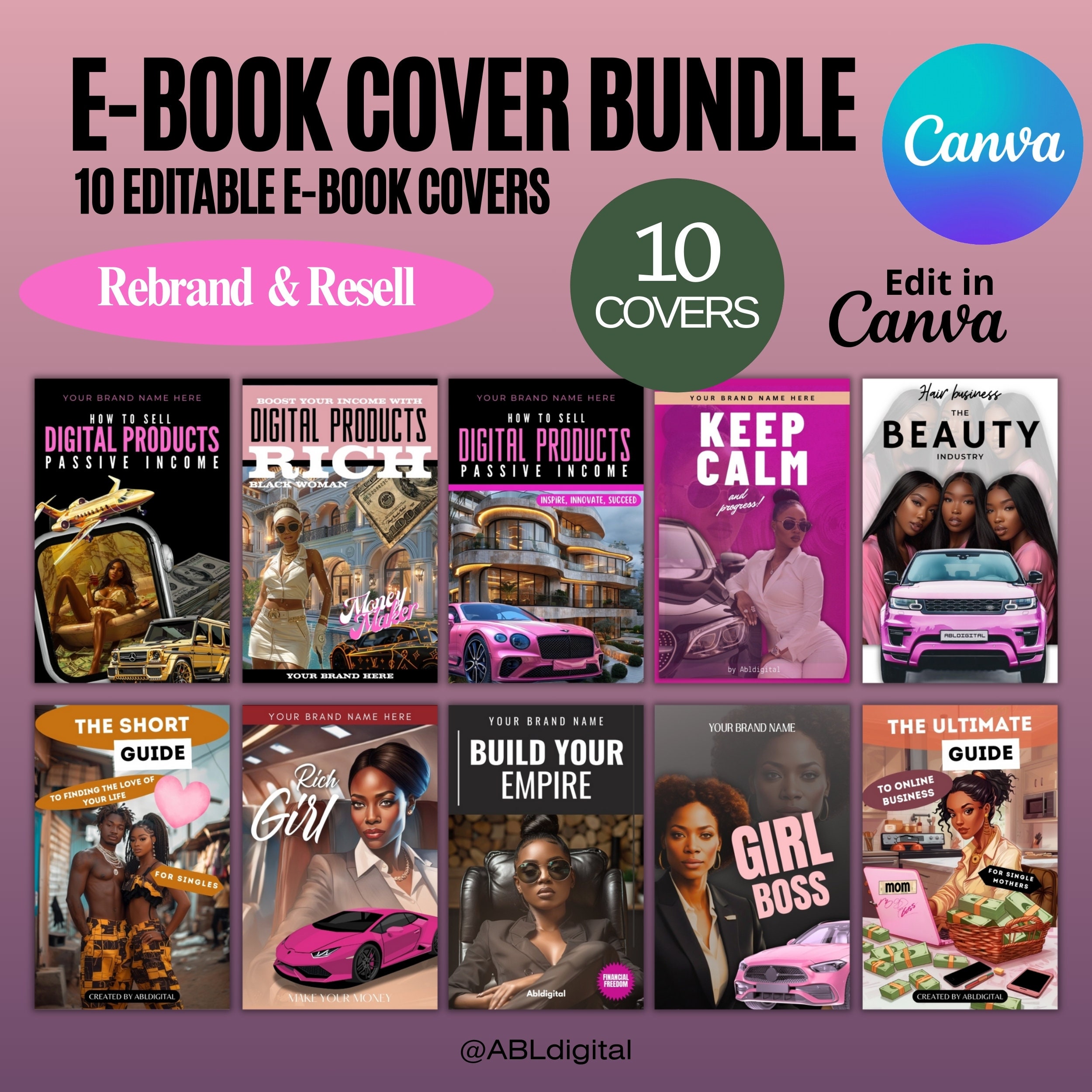 Ebook Cover Bundle, PLR Ebook Cover, Planner Template, Ebook Cover ...