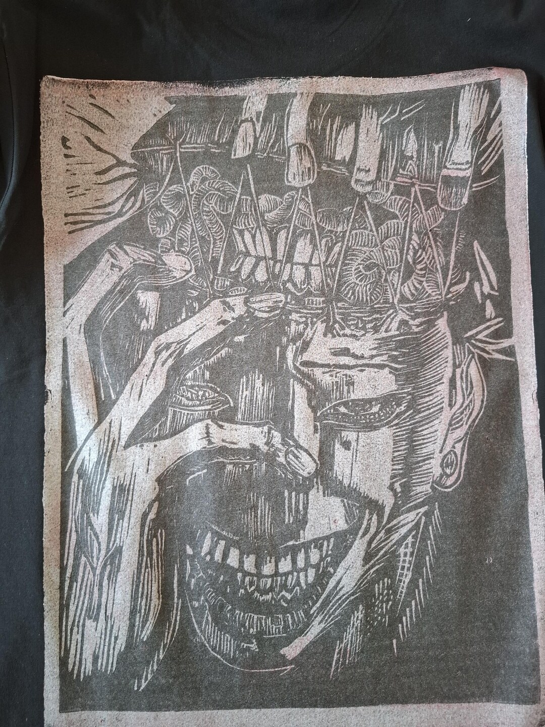 Jujutsu Kaisen, Suguru Geto Print on Back .size S, Lino Print ...