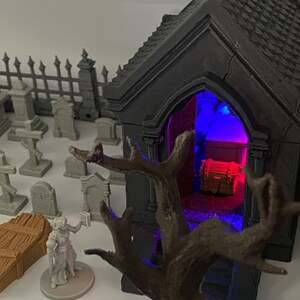 3d-printed Crypt With Optional Props and Lights for D&D, Tabletop Rpgs ...
