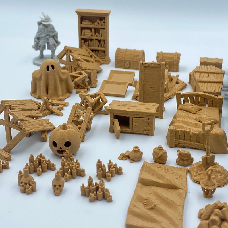 Detailed Miniature Haunted House Set for TTRPG, Dnd, and Wargaming Over ...