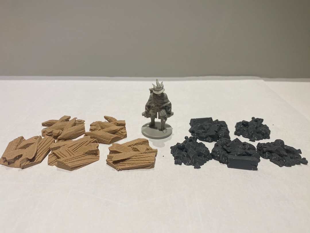 3d-printed Wood & Stone Destruction Tokens for Gloomhaven - Etsy