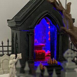3d-printed Crypt With Optional Props and Lights for D&D, Tabletop Rpgs ...