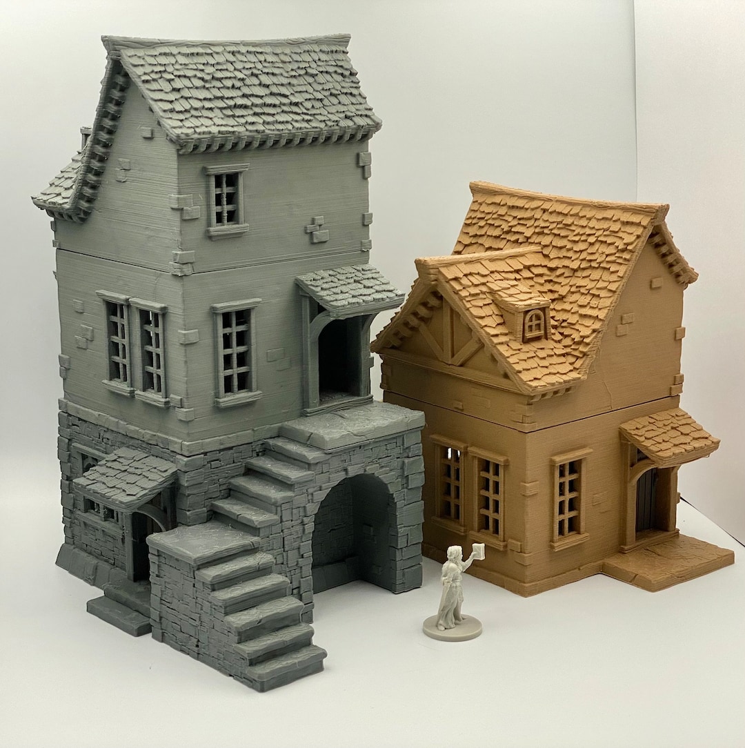 Immersive 3d-printed Medieval Shop, 3-level Store for Epic Tabletop ...