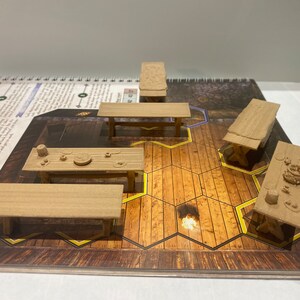 3D Printed Wooden Tables for Gloomhaven, Frosthaven, D&D, and ...