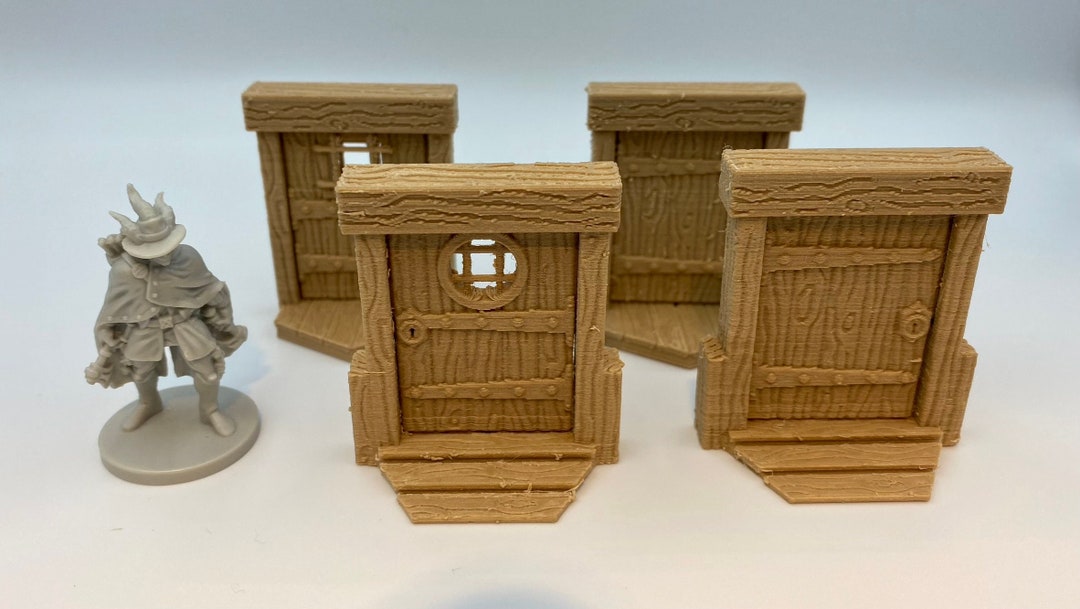 3D Printed Rustic Doors for Gloomhaven & Frosthaven | Modular RPG ...