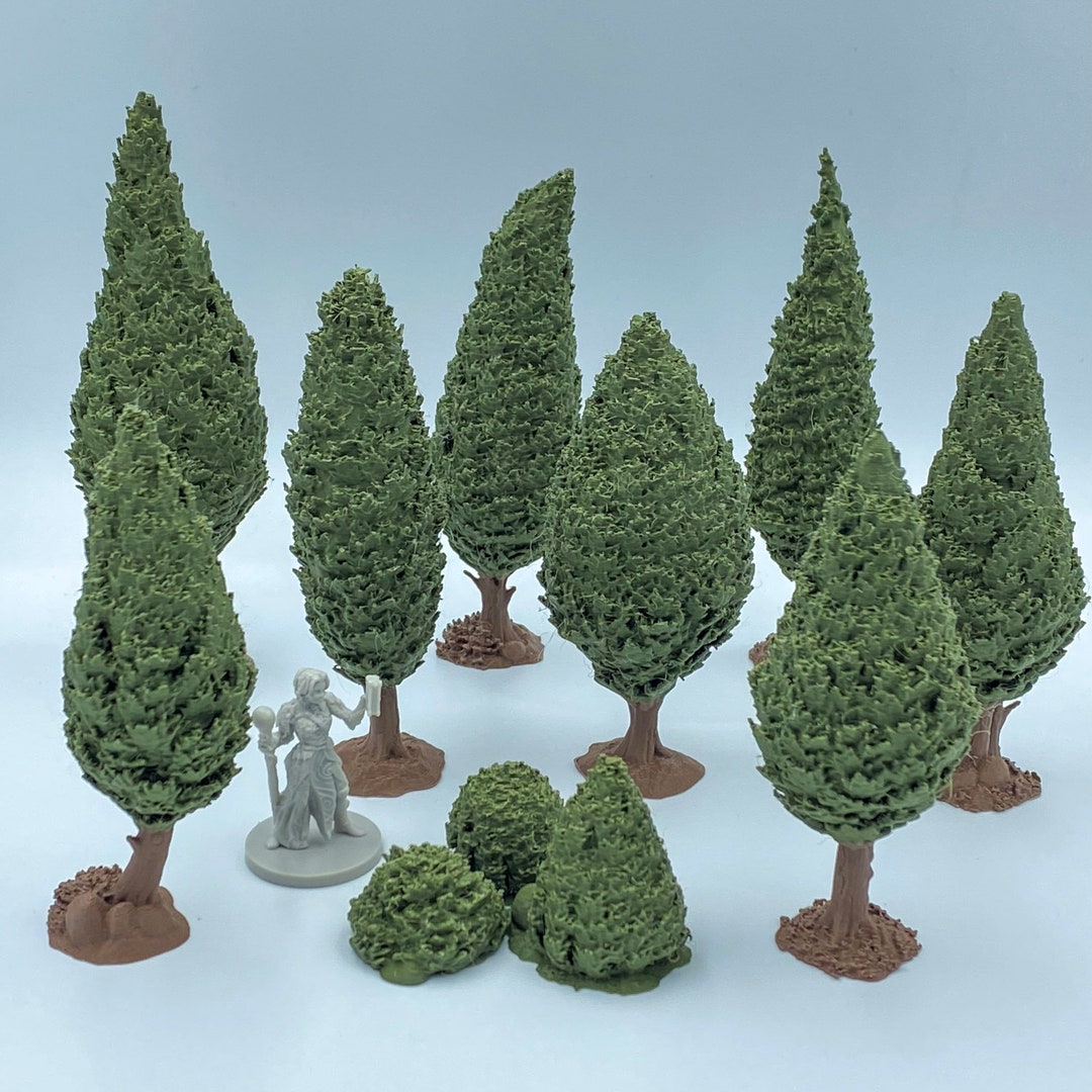 Dual Color-3d Printed Trees for Dnd and TTRPG: Pine Trees Set, Variety ...