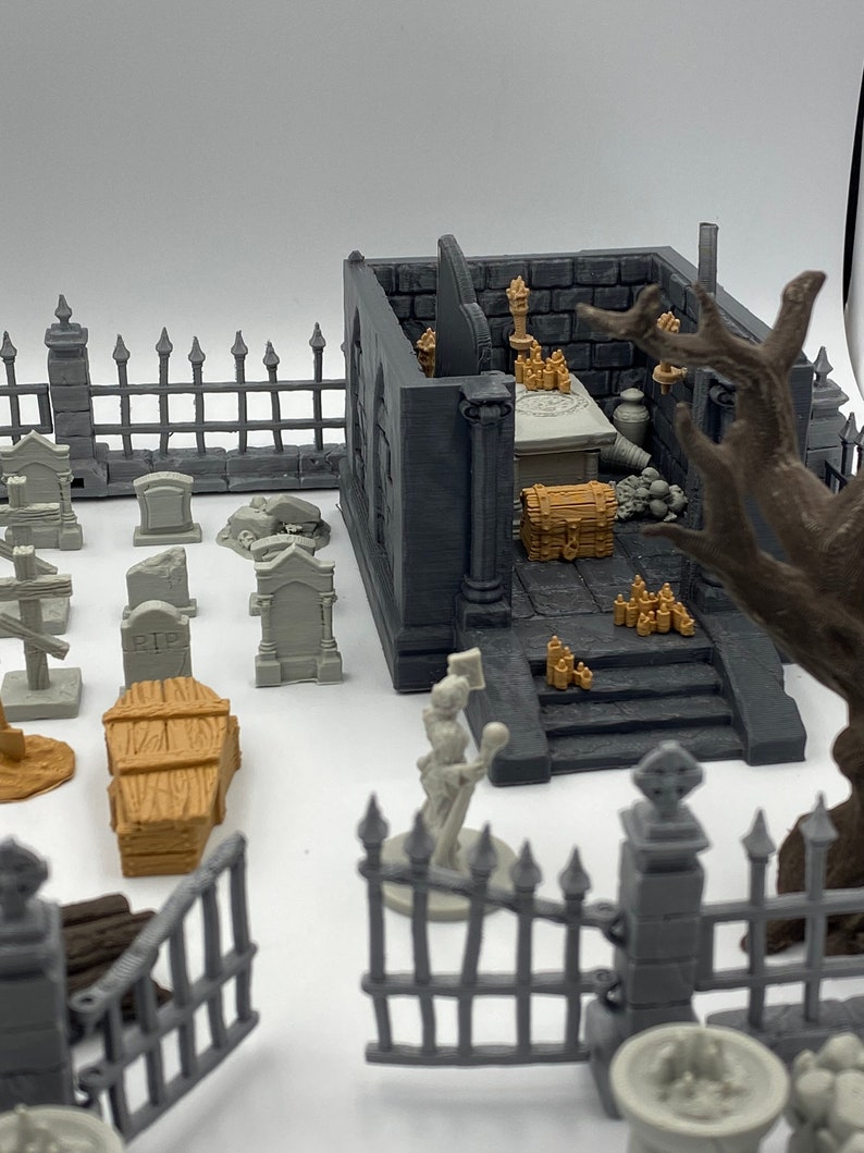 3d-printed Crypt With Optional Props and Lights for D&D - Etsy