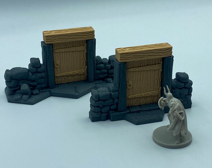 3D Printed Stone and Wood Doors for Gloomhaven and Dnd | Dual-color ...