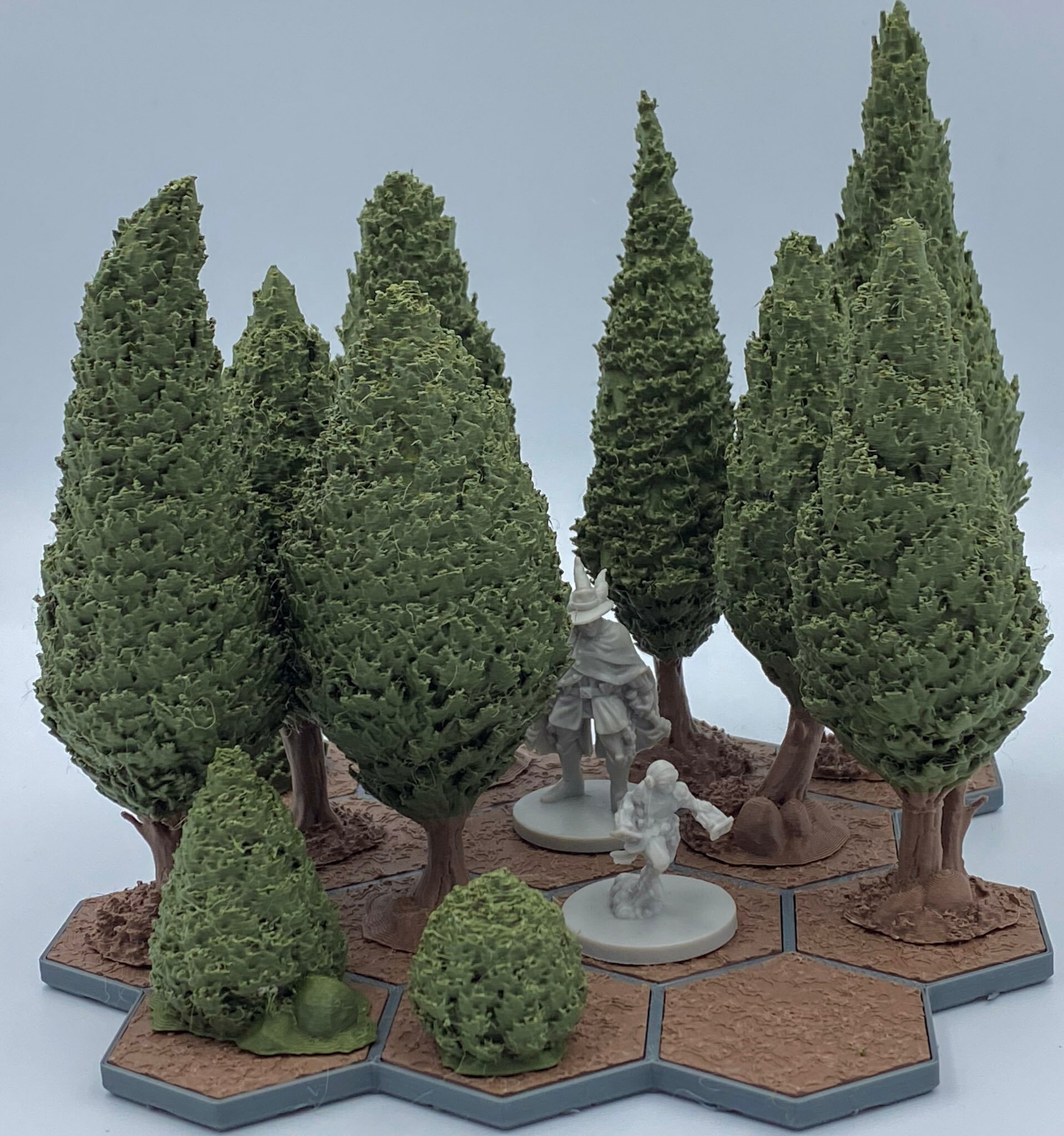Dual Color-3d Printed Trees for Dnd and TTRPG: Pine Trees Set, Variety ...