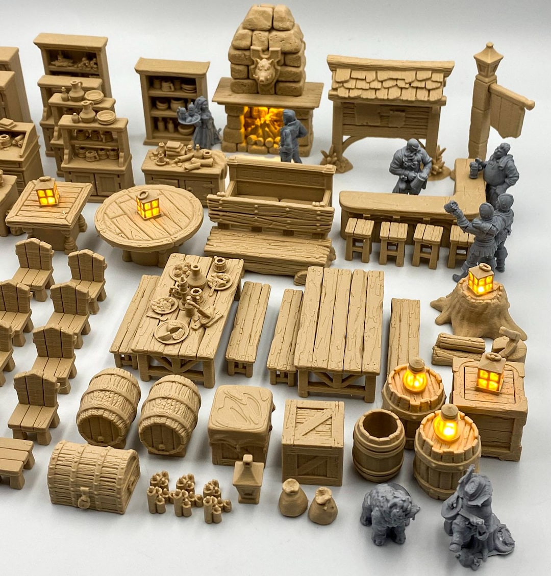 Ultimate Tavern Miniature Kits: 30-170 Pieces to Enhance Dnd ...