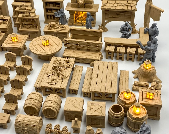Ultimate Tavern Miniature Kits: 30-240 Pieces to Enhance Dnd ...