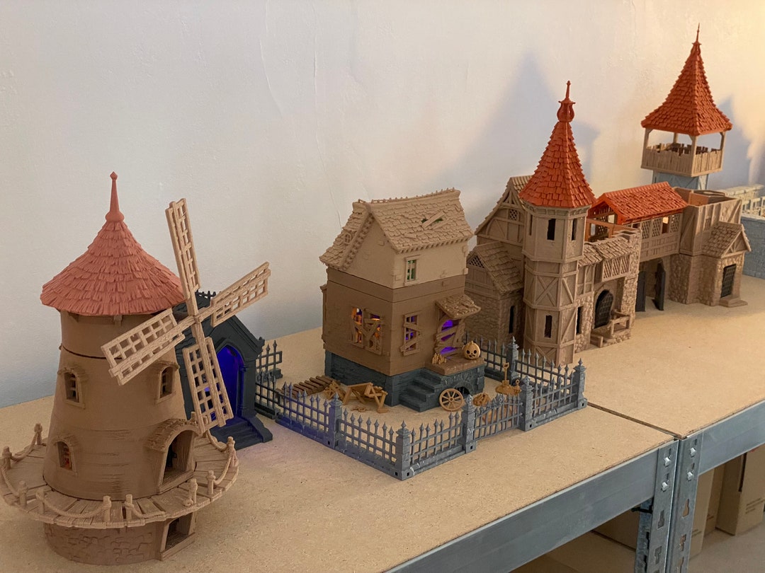 Fantasy 5-level Windmill Dnd 3D Printed Terrain for - Etsy