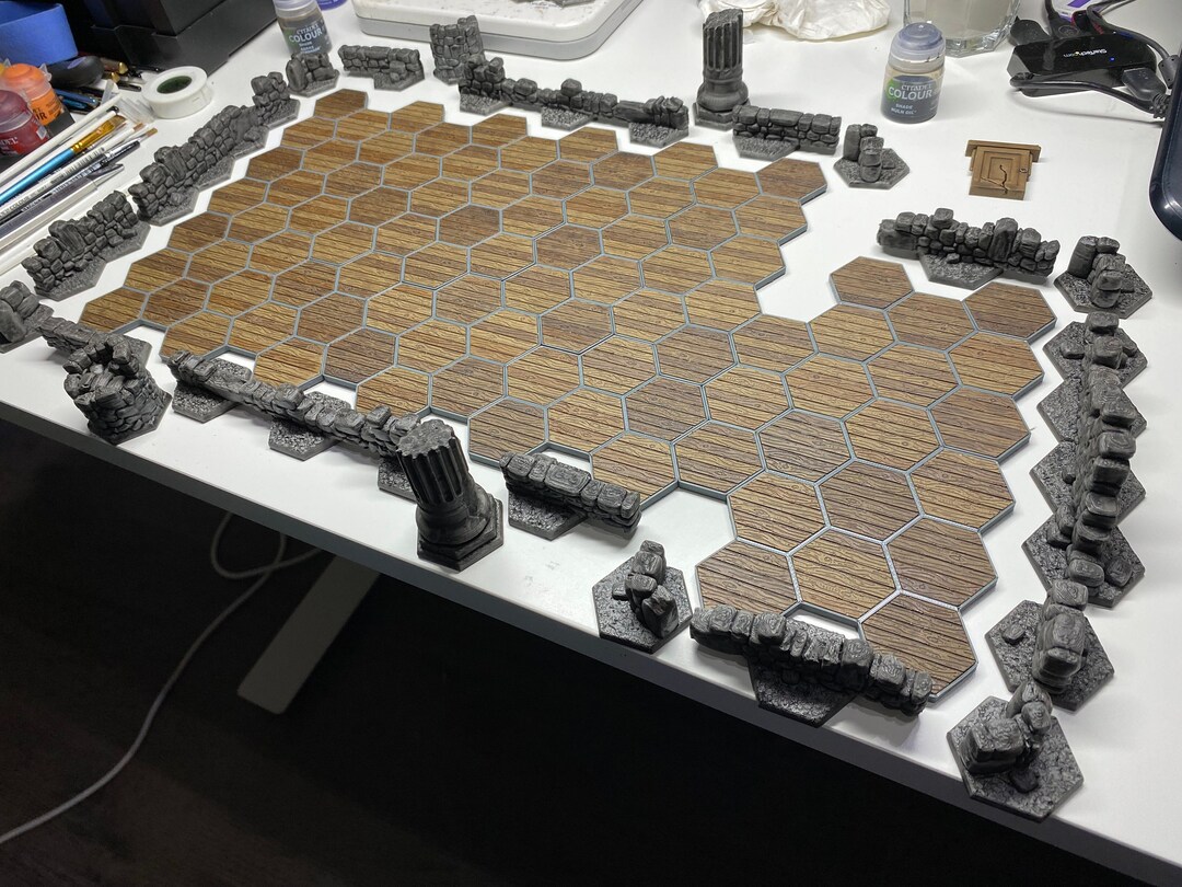 Magnetic Gloomhaven Terrain Set - 500+ Hex Tiles, Risers, Walls & Doors ...