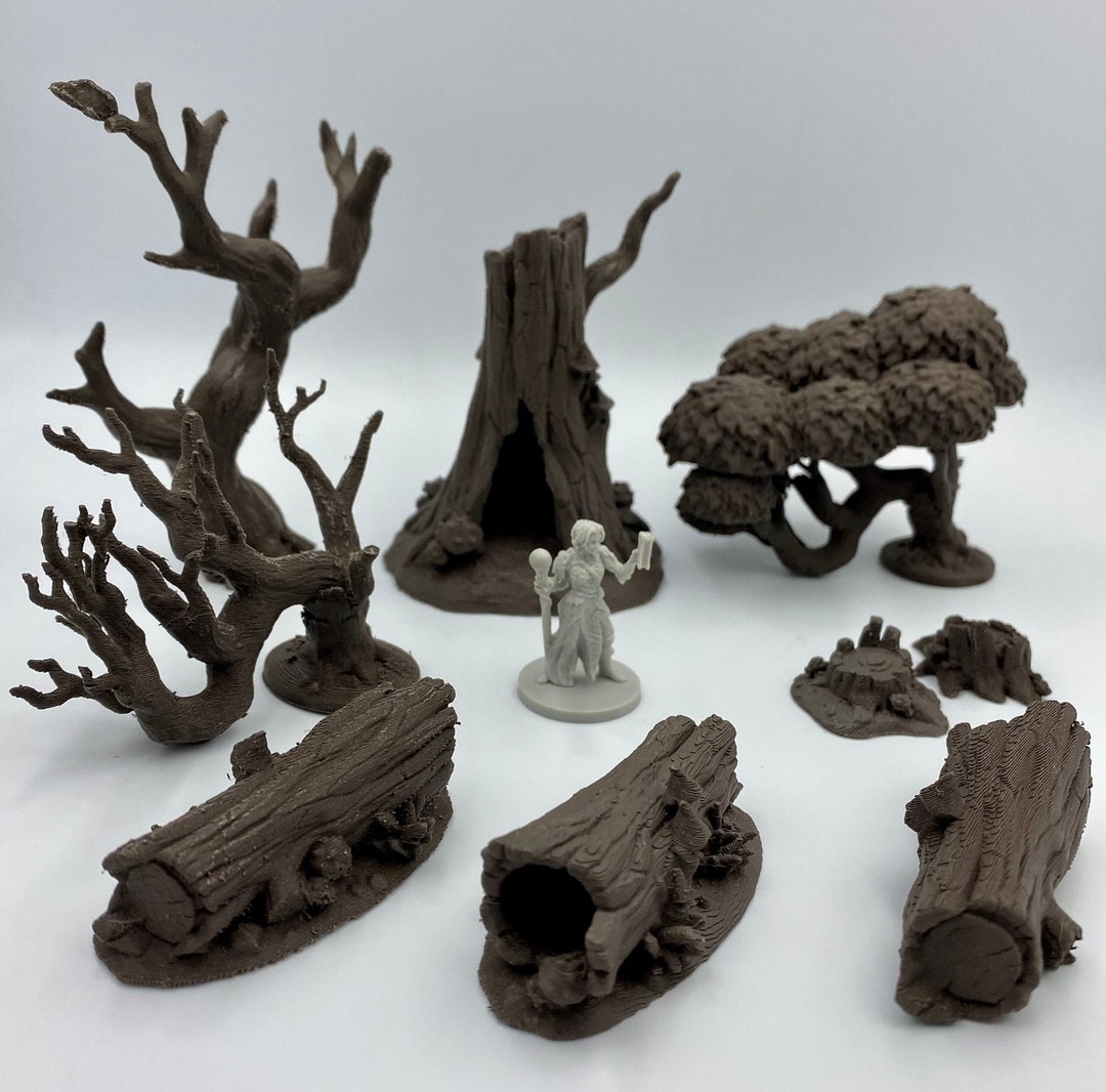 3D Printed Dead Tree Terrain Set for Dnd and Gloomhaven | 28-32mm Scale ...