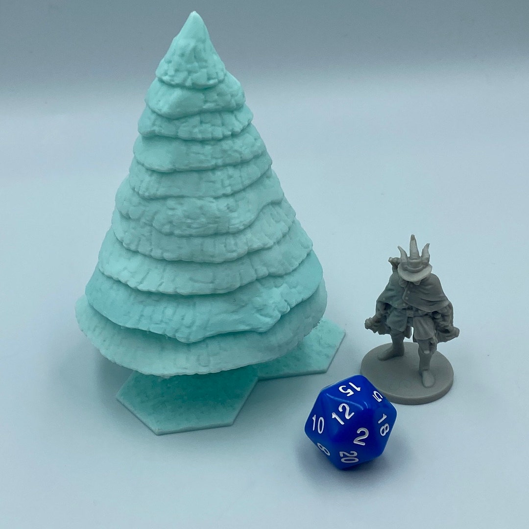 3D Printed Snow Tree for Frosthaven, Gloomhaven, Dnd & TTRPG Enhance ...