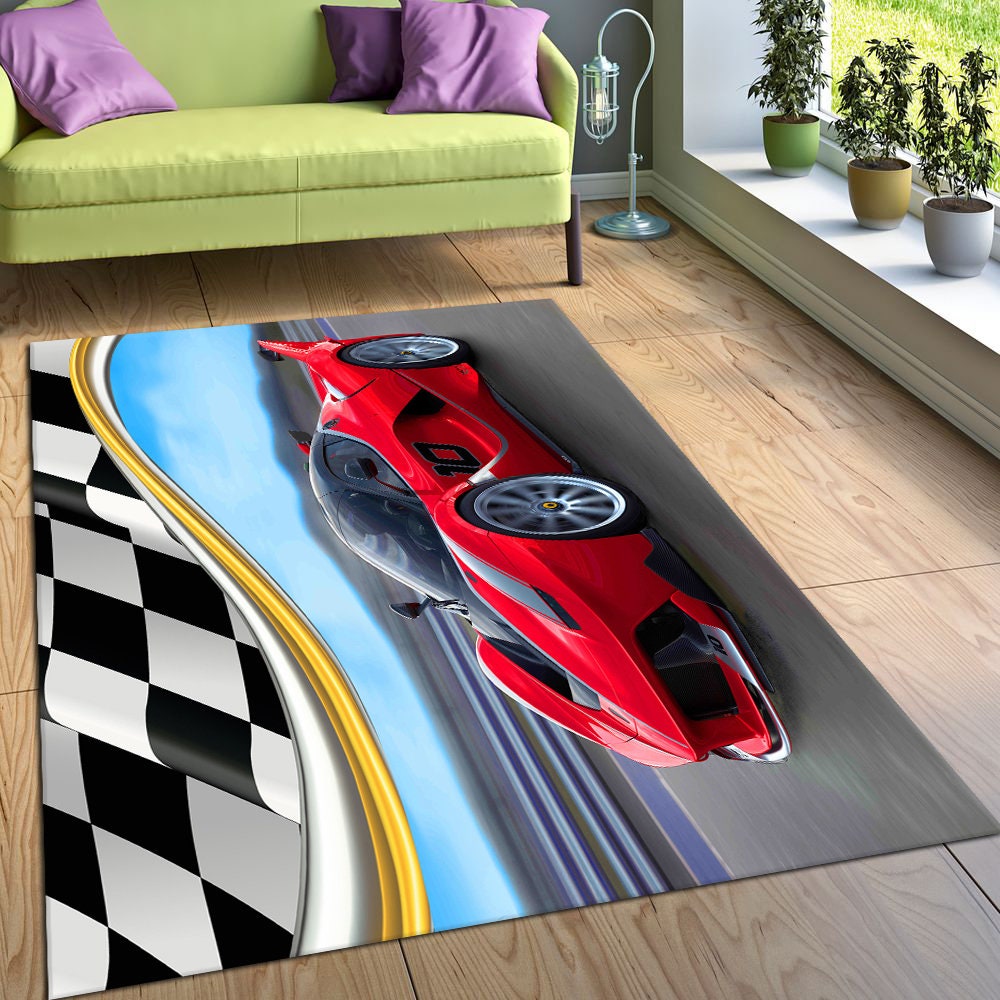 Cars Rug Formula1 Concept Super Cars Race Car Lightning - Etsy