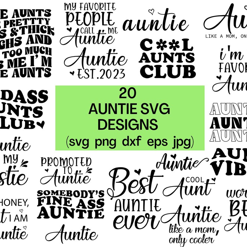 Auntie Svg - Etsy