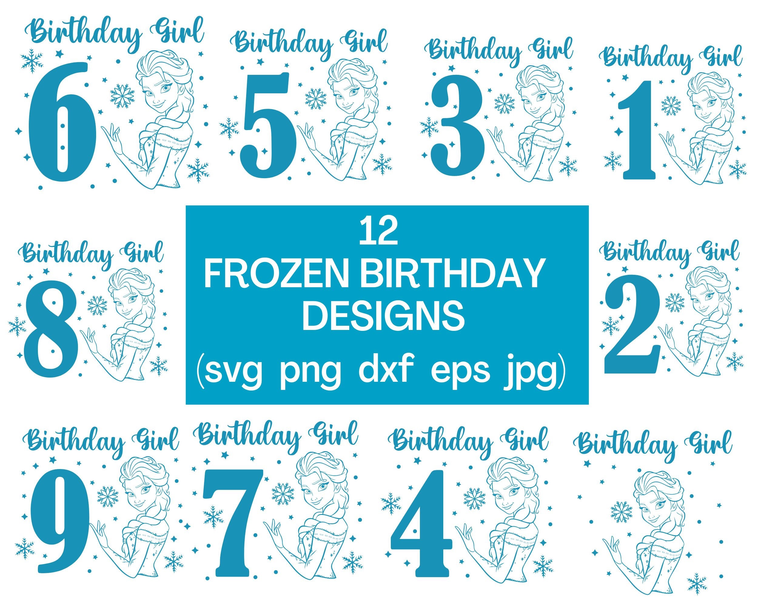 Frozen Svg, Frozen Birthday, Frozen Birthday Svg, Frozen Png, Frozen ...