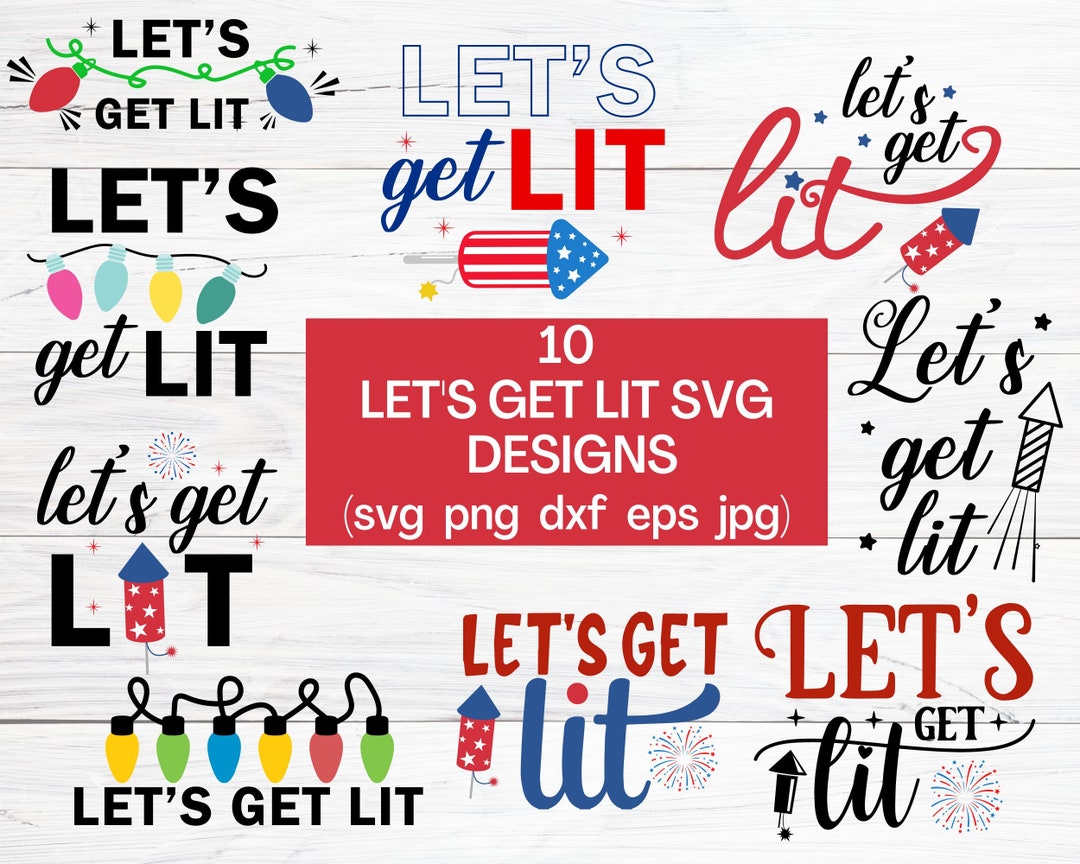 Lets Get Lit Svg, Lets Get Lit, Christmas Lights Svg, Lets Get Lit Png ...