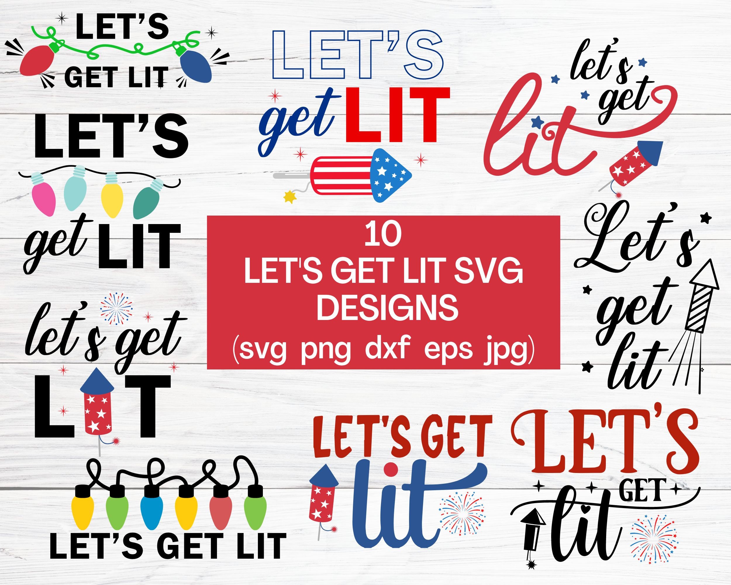 Lets Get Lit Svg, Lets Get Lit, Christmas Lights Svg, Lets Get Lit Png ...