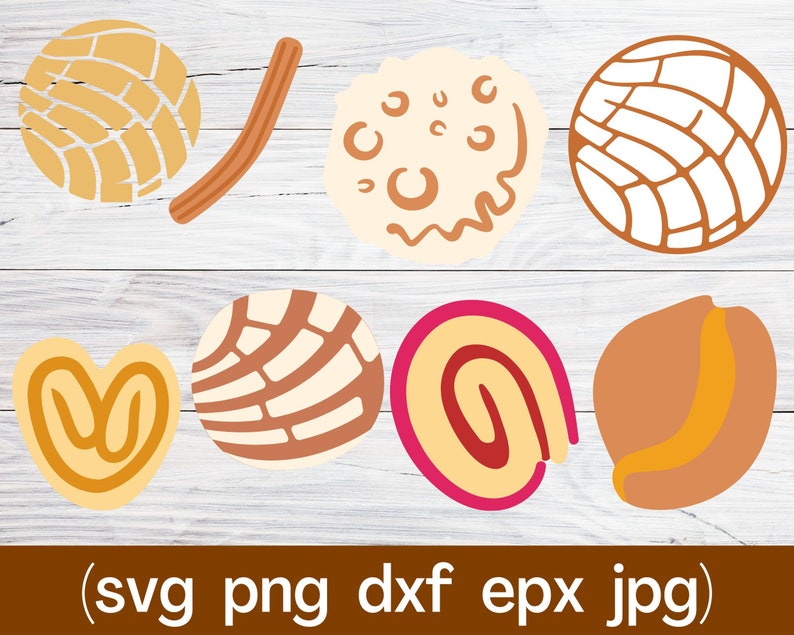 Concha Svg, Pan Dulce Svg, Cafecito Y Chisme, Mexican Bread Svg, Sweet ...