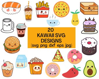 Kawaii Faces Svg Emoji Faces Svg Kawaii Svg Bundle Kawaii - Etsy