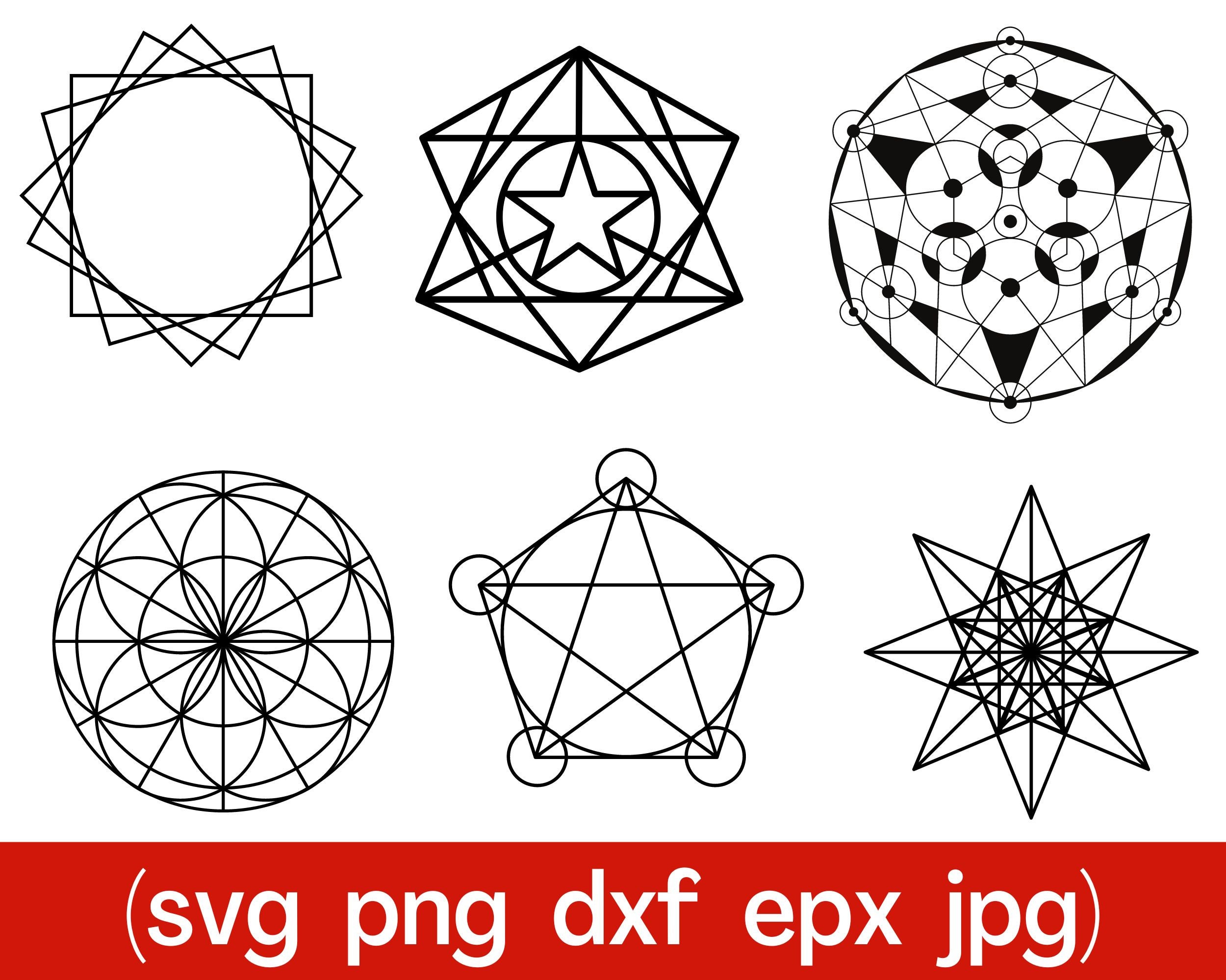 Sacred Geometry Svg, Abstract Lines Svg, Geometric Svg, Shapes Svg ...