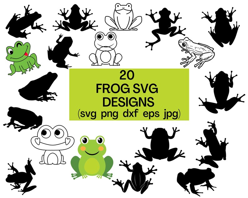 Frog Svg, Frog Clipart, Frog Png, Svg Files for Cricut, Instant ...