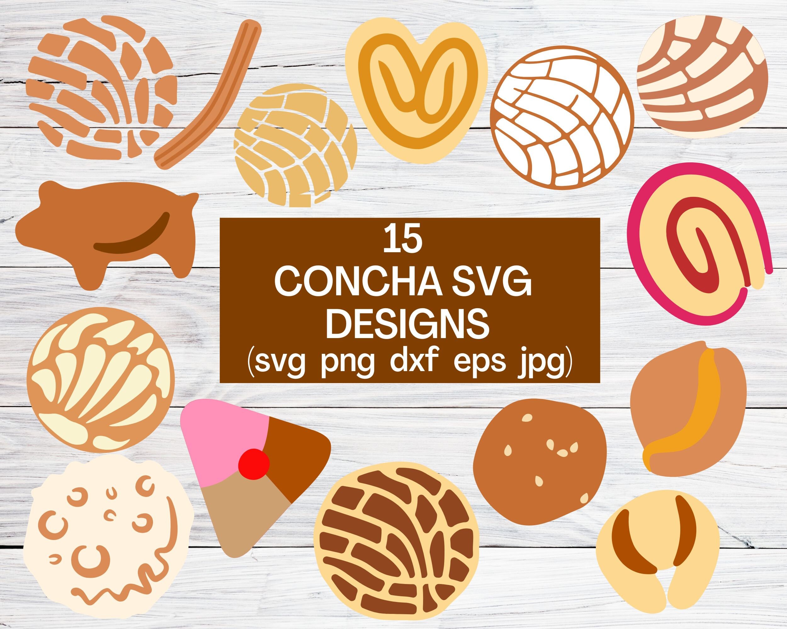 Concha Svg, Pan Dulce Svg, Cafecito Y Chisme, Mexican Bread Svg, Sweet ...