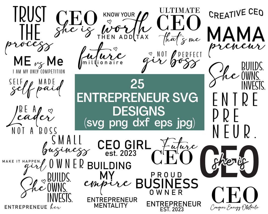 Entrepreneur Svg, Small Business Svg, Motivational Svg, Boss Babe Svg ...