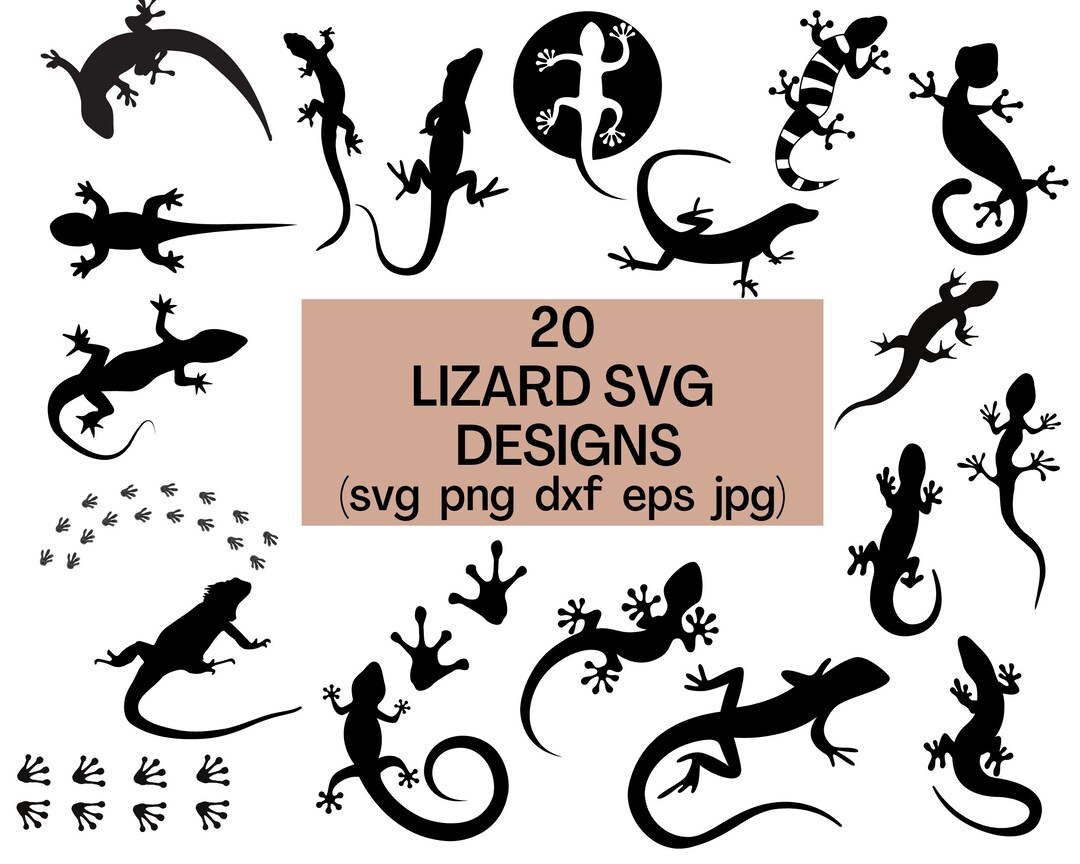 Lizard Svg, Gecko Svg, Reptile Svg, Lizard Clipart, Lizard Silhouette ...