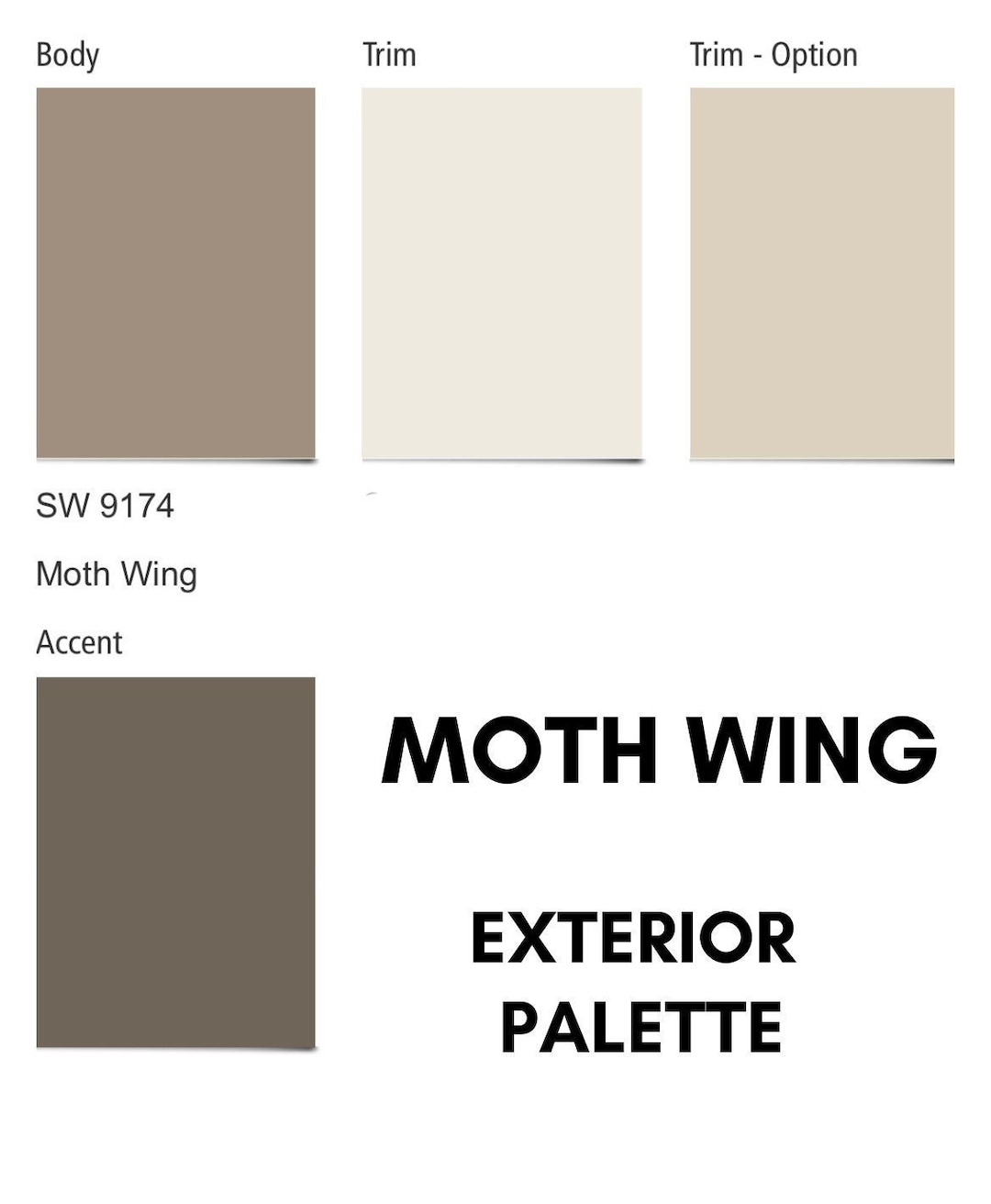 Moth Wing Color Scheme for Exterior House Design Prepackaged - Etsy