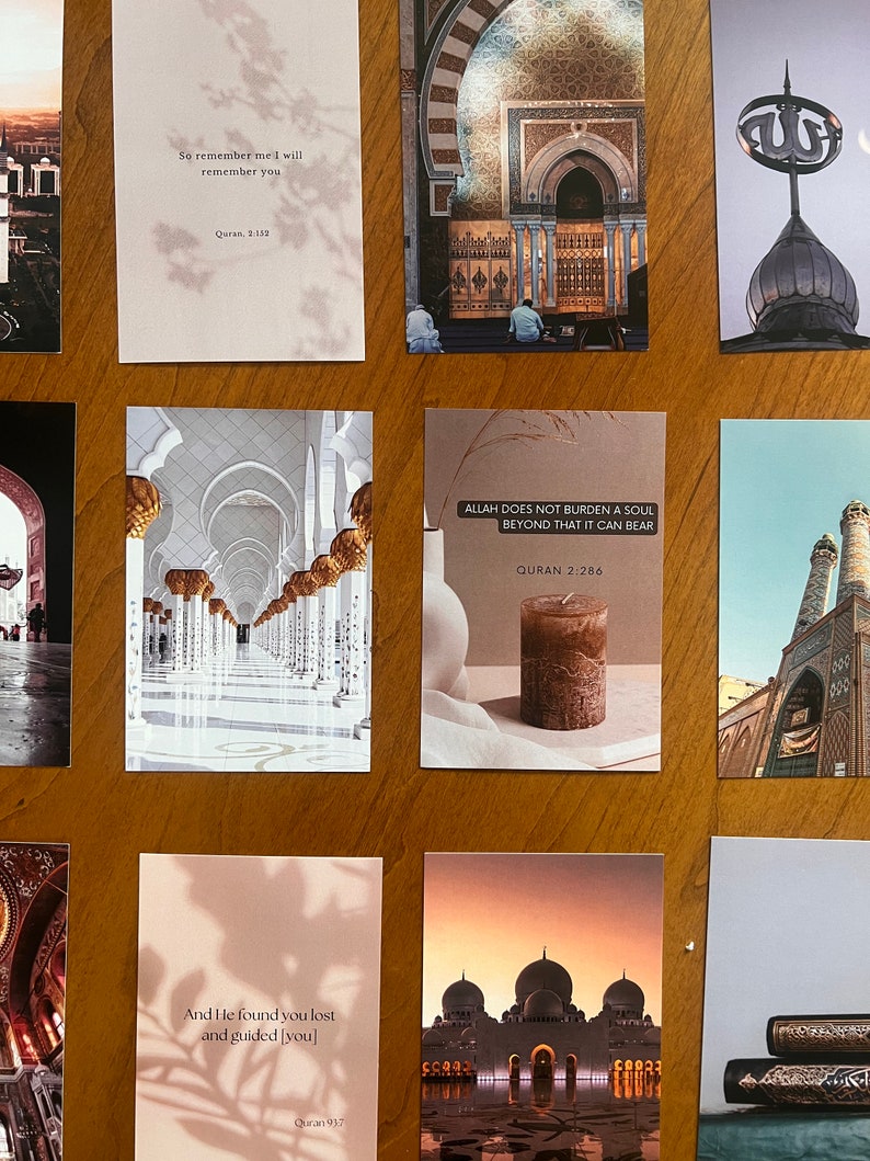 Islamic Wall Art Collage Kit – Aesthetic Islamic Home Decor, Boho Quran ...